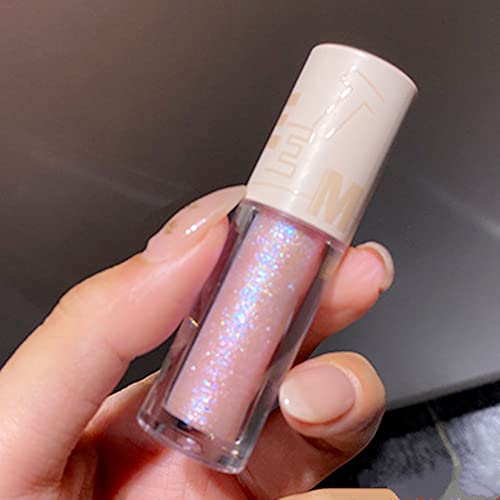 Go Ho Glitter Eyeshadow Makeup,Liquid Glitter Under Eye Shadow Bling,Glitter Eyeliner Diamond Sparkle Eye Stick,Shimmer and Shine Makeup Glitter Lip Gloss for Women Korean Makeup,01# Pink Purple