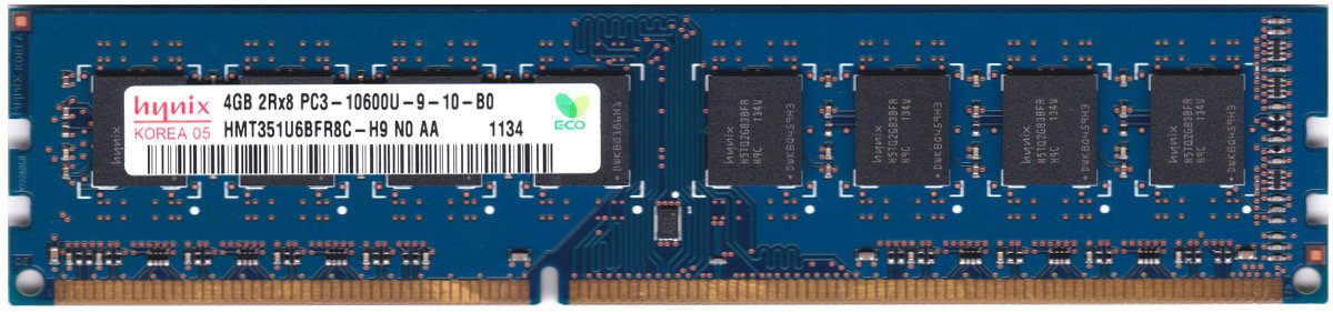 Hynix HMT351U6BFR8C-H9 4GB Desktop DIMM DDR3 PC3-10600U (1333) Unbuf 1.5V 2Rx8