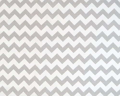 SheetWorld Fitted 100% Cotton Percale Pack N Play Sheet Fits Graco Square Play Yard 36 x 36, Grey Chevron Zigzag, Made in USA