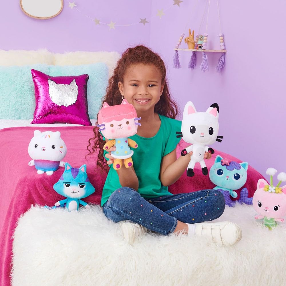 Gabby's Dollhouse, 8-inch Pandy Paws Purr-ific Plush Toy, Kids Toys for Ages 3 and up