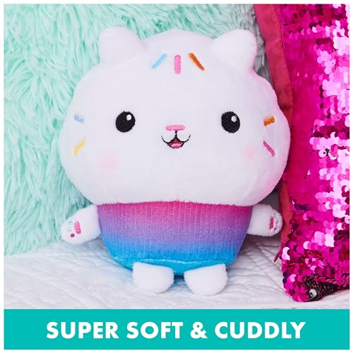 Gabby’s Dollhouse, 7-inch Cakey Cat Purr-ific Plush Toy, Kids Toys for Ages 3 and up