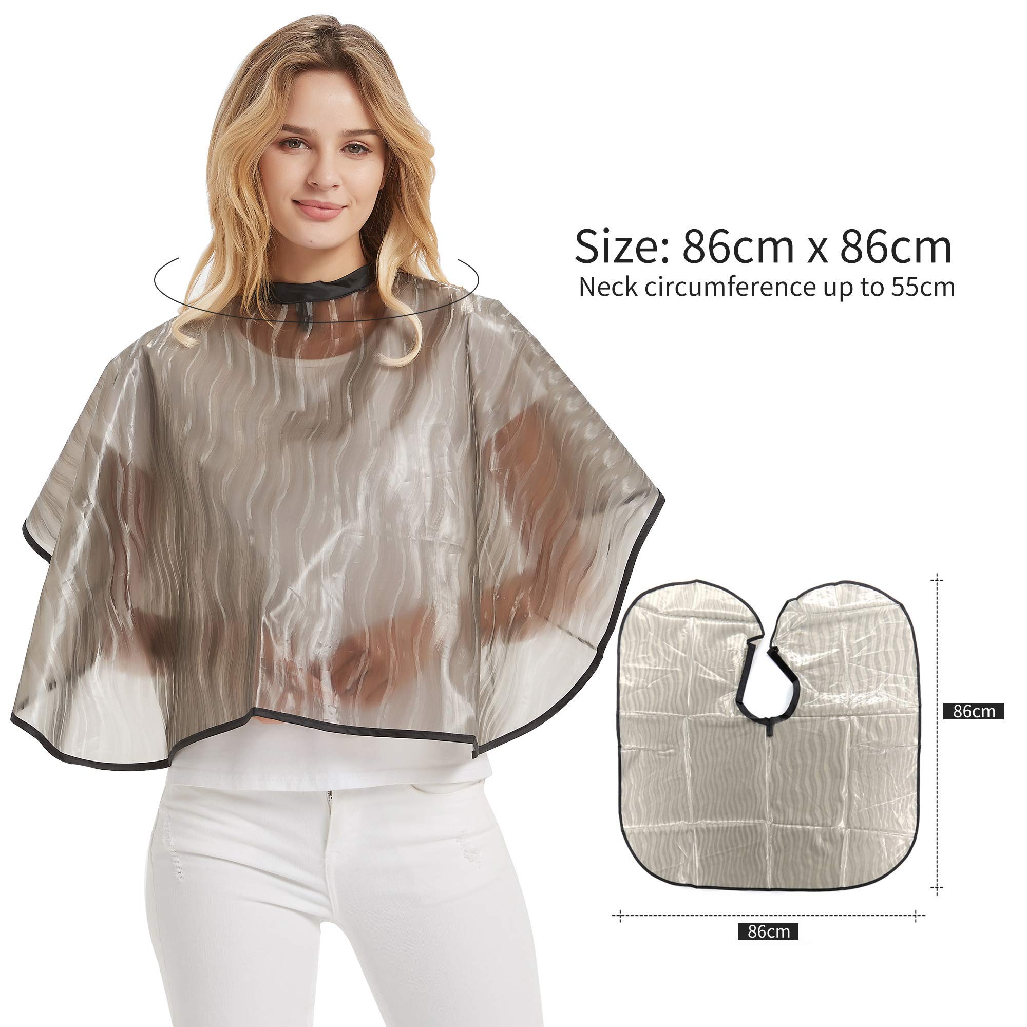 Short Makeup Comb Out Cape Bib, Salon Hair Dye, Shampoo, Chemical Capes Waterproof