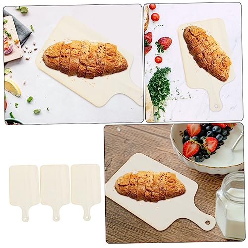 RUNROTOO 3pcs DIY Tray Wooden Meat Serving Platter Wooden Pizza Serving Trays Mini Cutting Mini Cutting Board Charcuterie Tray Easy Cheese Fruit Serving Plate Chopping Board Blank Wood Tray