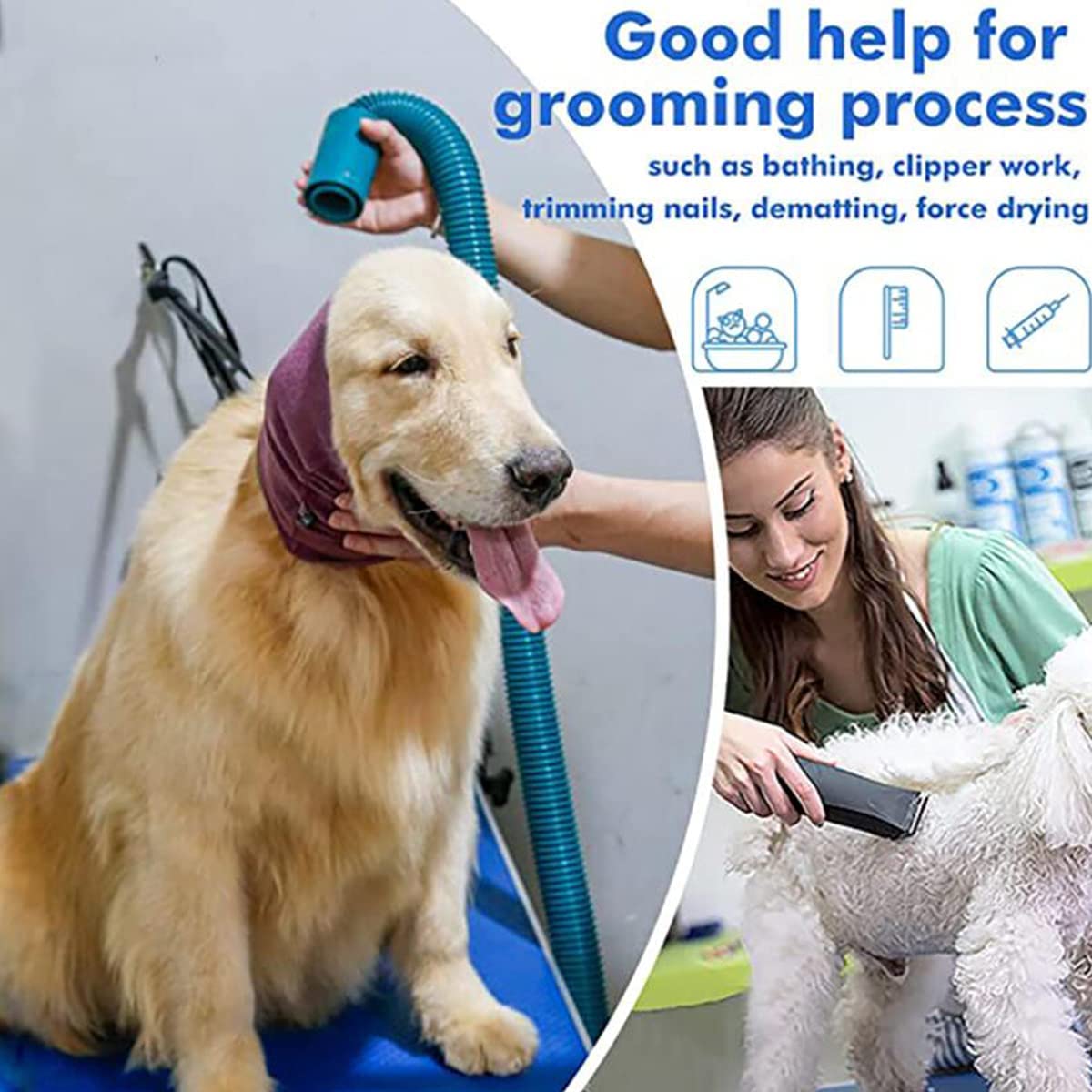 Quiet Ears Covers for Dogs 3pcs,Dog Snoods Ear Covers for Noise,Grooming and Force Drying Miracle Tool for Anxiety Relief & Calming Dogs(Grey+Pink+Purple)