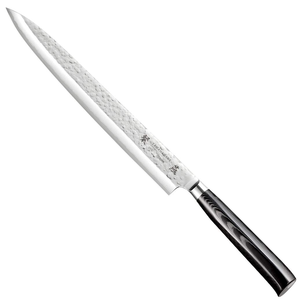 Tamahagane SAN Tsubame Stainless Steel Pakkawood Sashimi Knife, 10.5-Inch