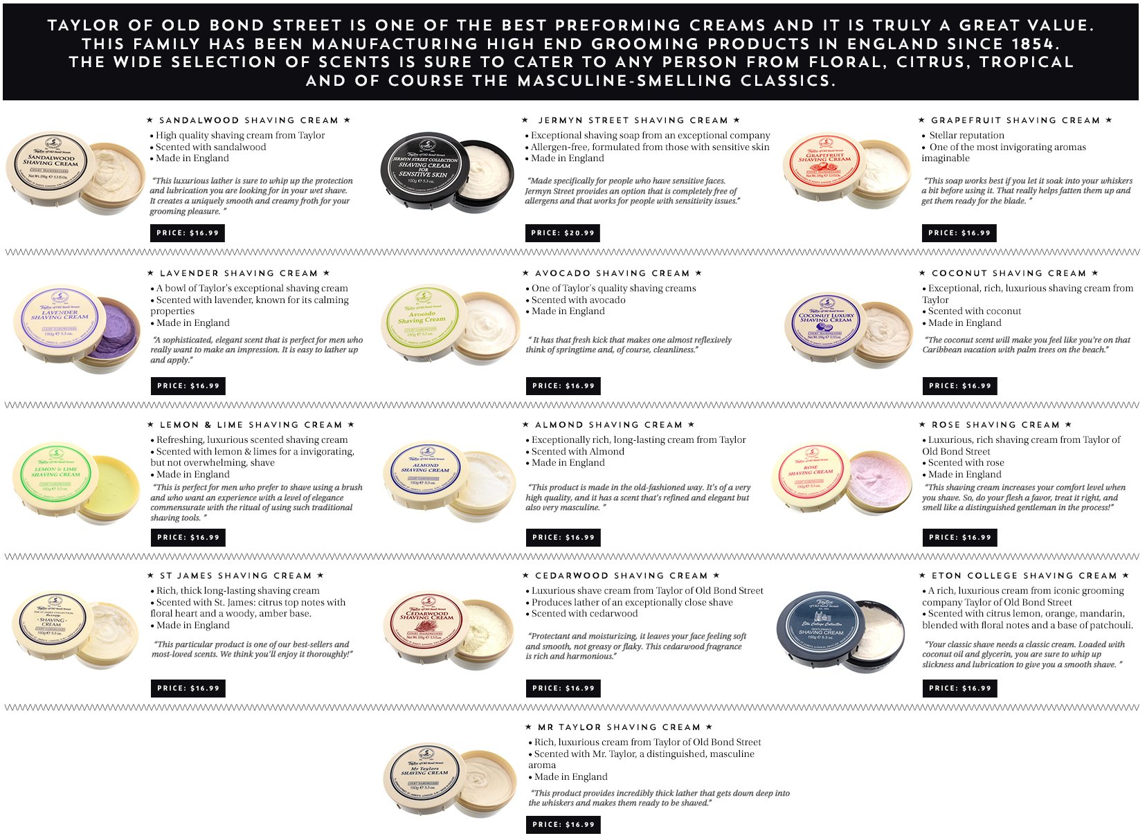 Taylor of Old Bond Street Shaving Cream Sample Pack