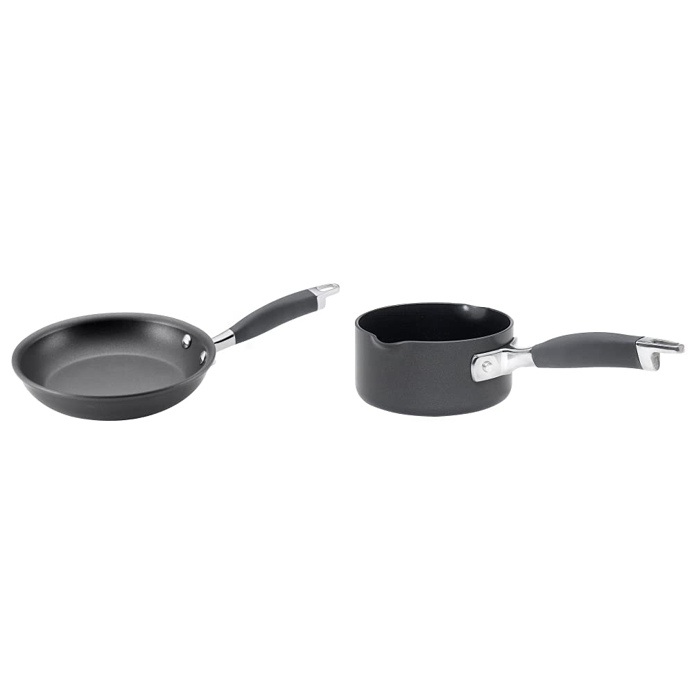 Anolon Advanced Hard Anodized Nonstick 8 Inch Skillet, Gray, Oven Safe, Non-Stick