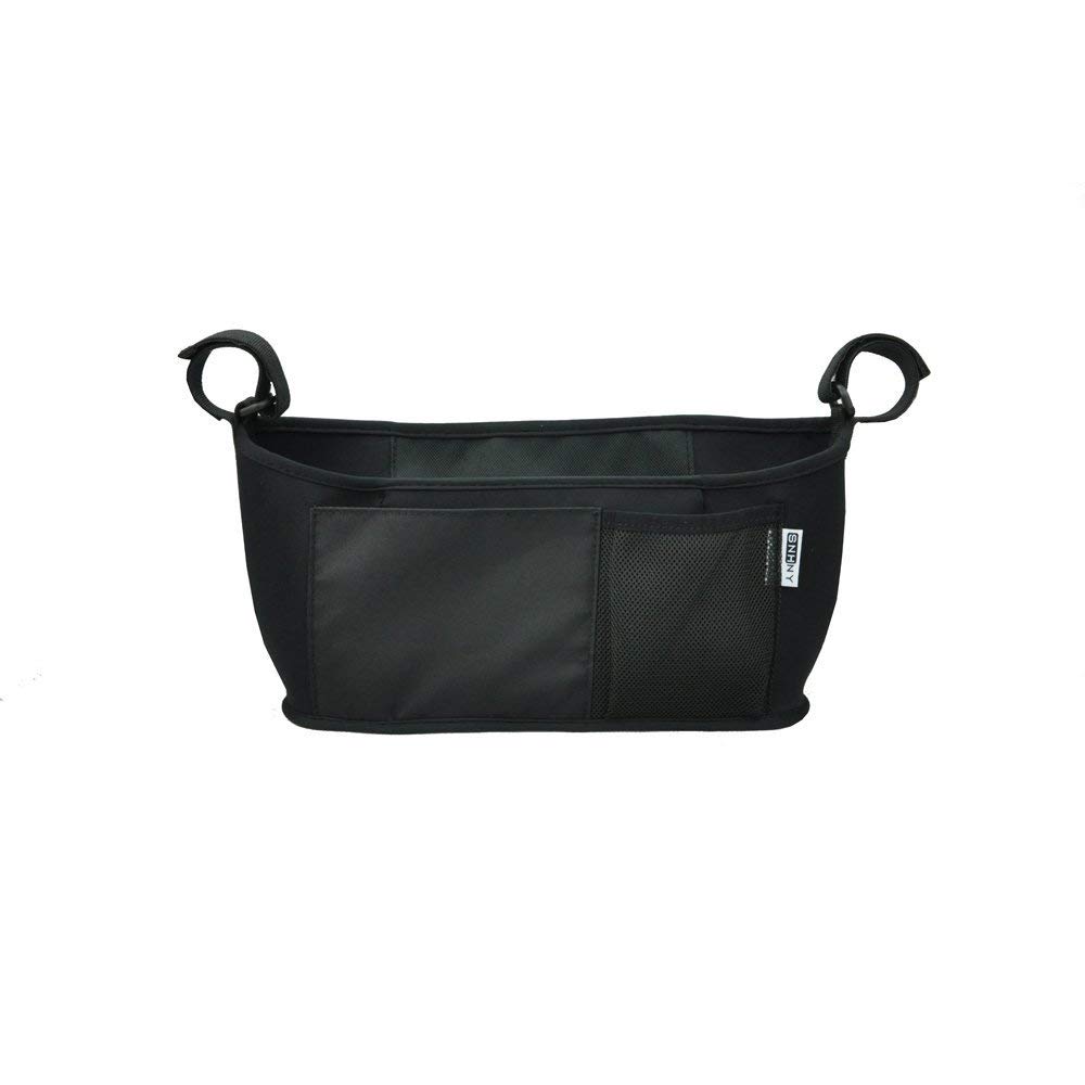 Top Universal Stroller Organizer by SNHNY; The Best Stroller Accessories; Universal Baby Diaper Stroller Bag with Accessary Bag. (Black Simpler)