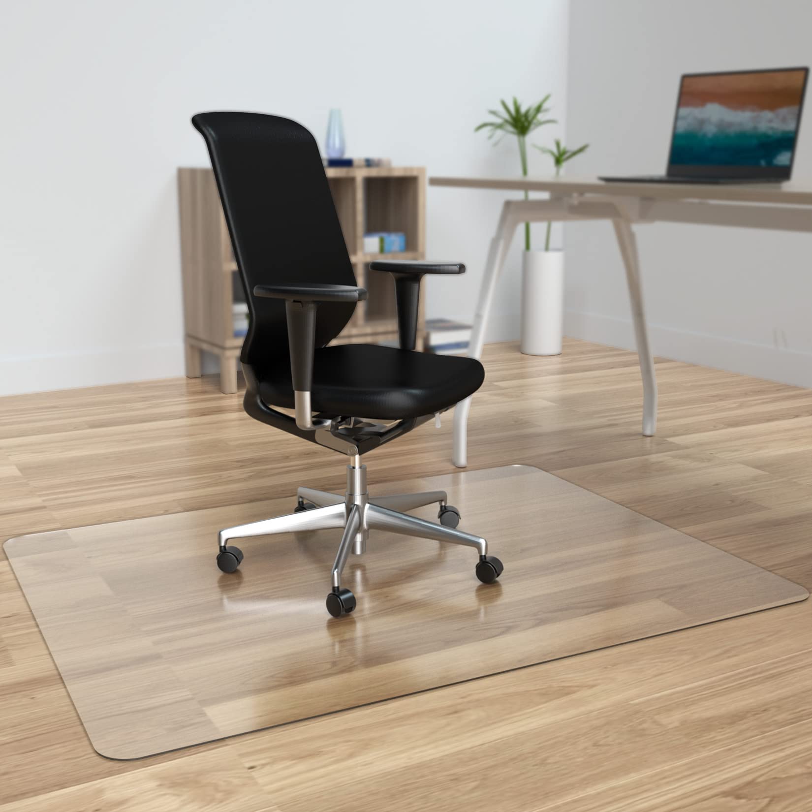 Amyracel Large Office Chair Mat for Hardwood Floor, 46β x 60β Clear Desk Chair Mat for Hard Floors, Easy Glide Floor Protector Mat for Office Chairs
