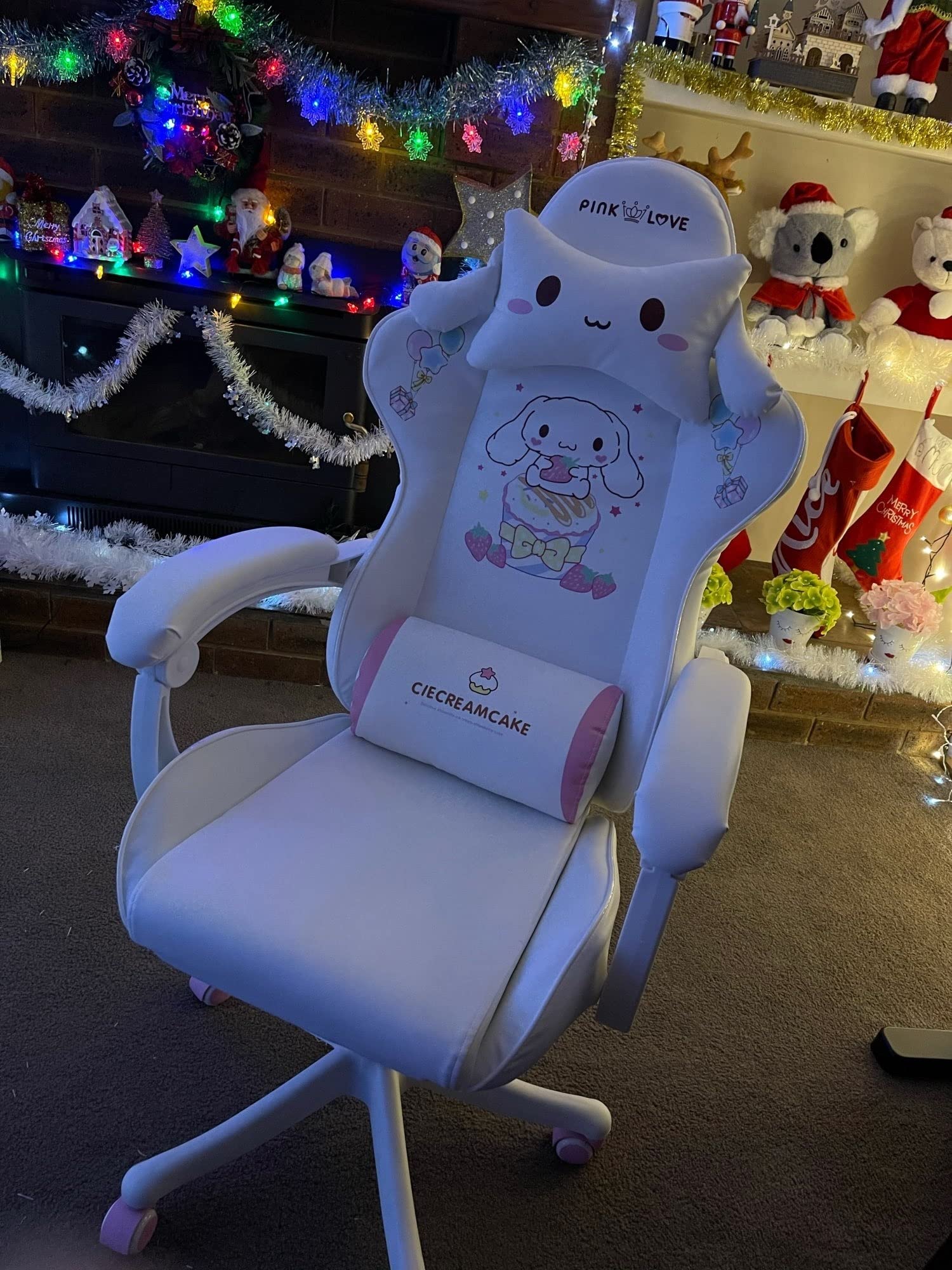 Gaming Chair Girls Cute Computer Armchair Office Home Lifting Adjustable Chair