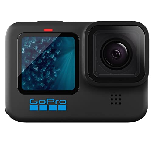GoPro HERO11 Black Waterproof Action Camera Vlogging Bundle with Volta 4900mAh Battery Grip with Built-in Tripod Legs, 128GB microSD Card, Extra Battery, Multi Card Reader