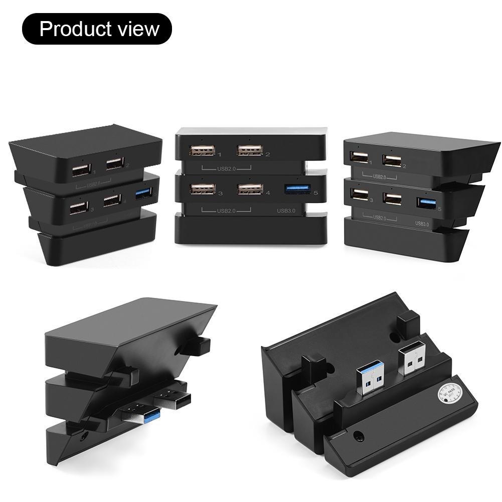 Socobeta Portable 5Port USB Hub Controller Adapter for PS4 Pro Console