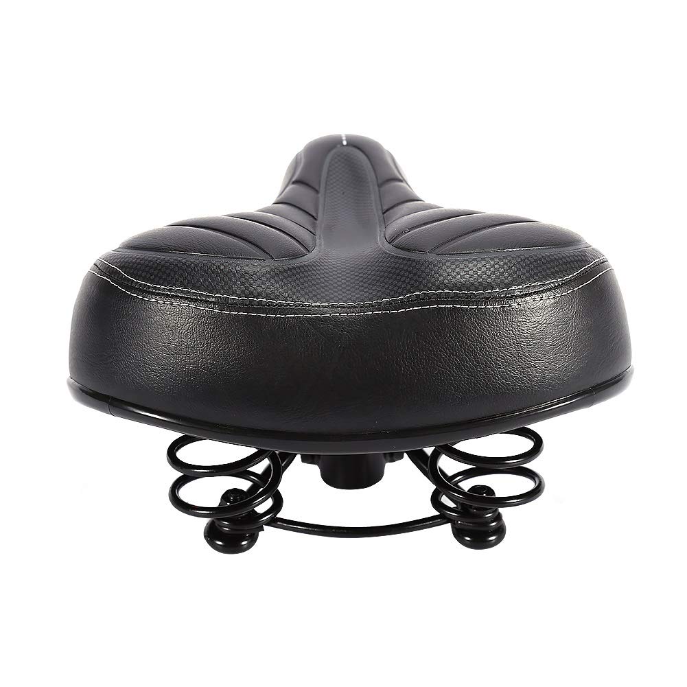 Aeloa Ultra Soft Cushion Thicker Bike Saddle City Bike Saddle Mountain Bicycle Matte Black Seat, 250 mm x 200 mm x 60 mm