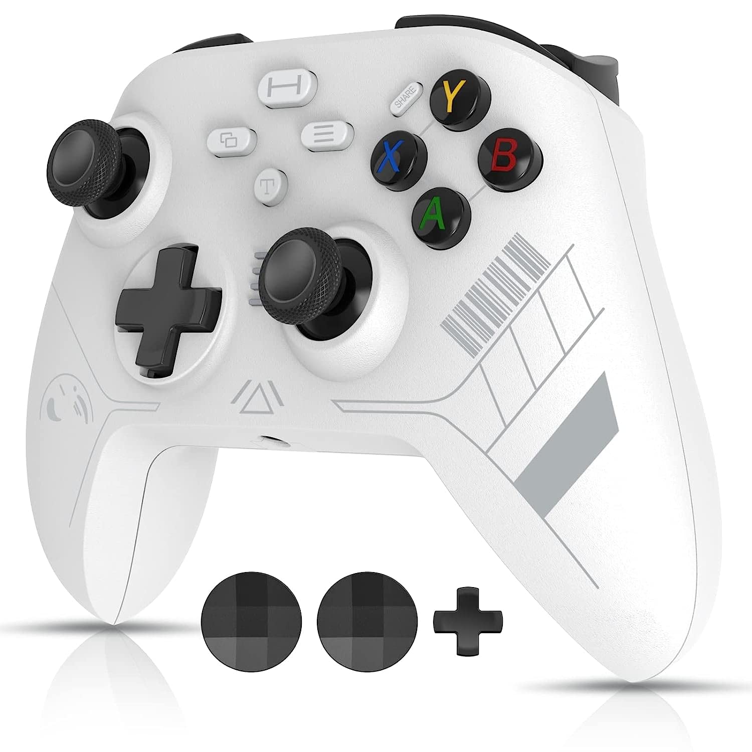 ABTKN Wireless Controller Compatible with Xbox One, Replacement for Xbox Series X|S and PC Windows 7/8/10/11 (Light White)