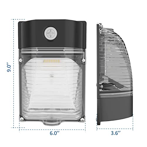 G GJIA 30W 3600LM LED Wall Pack Light, Led Wall Pack with Photocell (Dusk to Dawn), AC100-277V 5000K Wall Pack Lights Outdoor Led Wall Mount Lights for Porch Garden Garage Warehouse Security Lighting