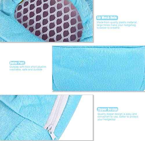 Pet Carrier Bag,Breathable Small Animal Outgoing Bag Portable Travel Hamster Handbag with Shoulder Strap for Hedgehog Hamster Mouse Rat Sugar Glider Squirrel Chinchilla Rabbit (Blue)