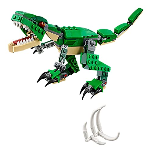 LEGO Creator Mighty Dinosaur Toy 31058, 3 in 1 Model, T. rex, Triceratops and Pterodactyl Dinosaur Figures, Gifts for 7-12 Year Old Boys & Girls