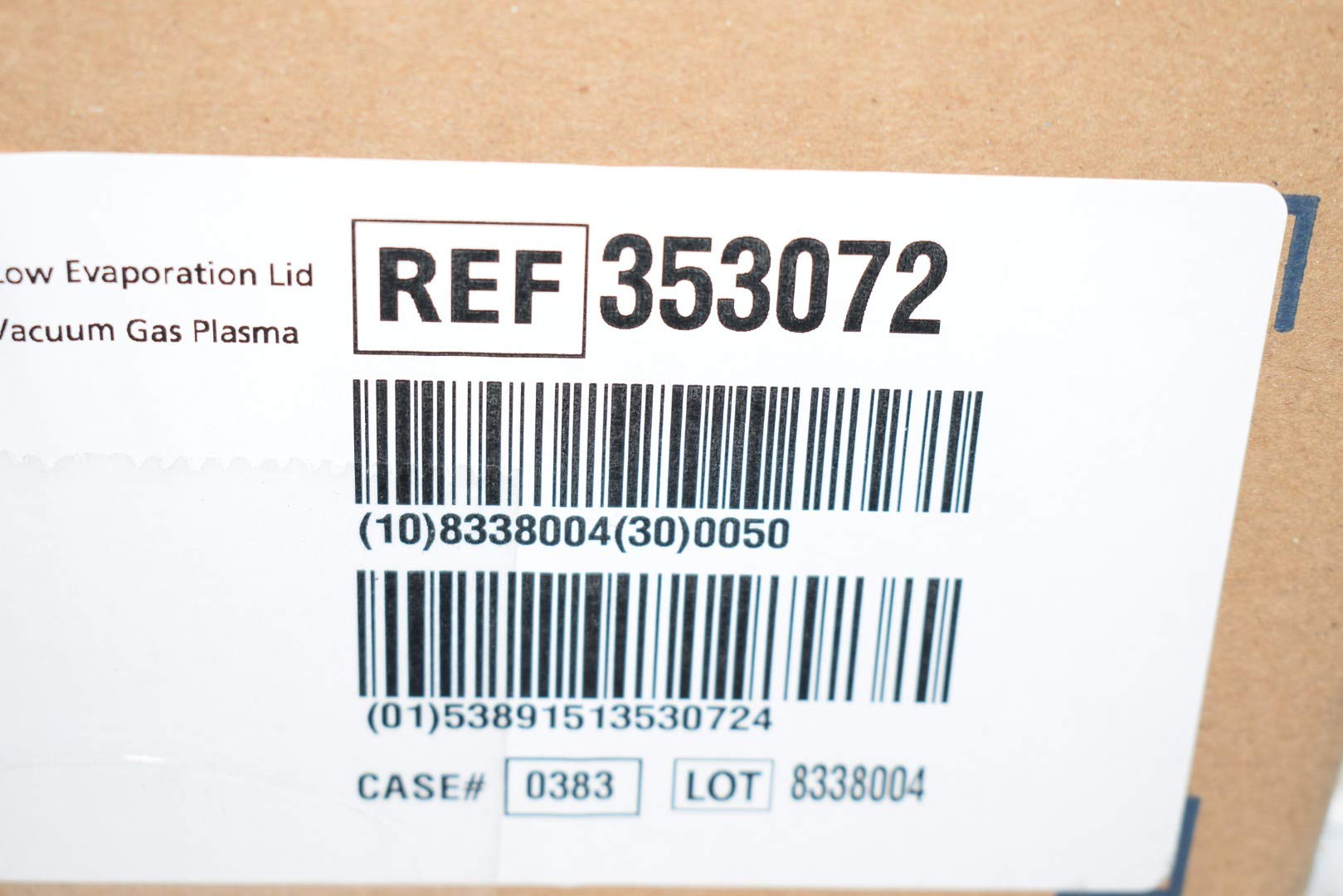 BD 353072 Falcon Clear Polystyrene 96 Well Cell Culture Plate with Low-Evaporation Lid, 0.37mL Volume, Flat Bottom Shape (Case of 50)