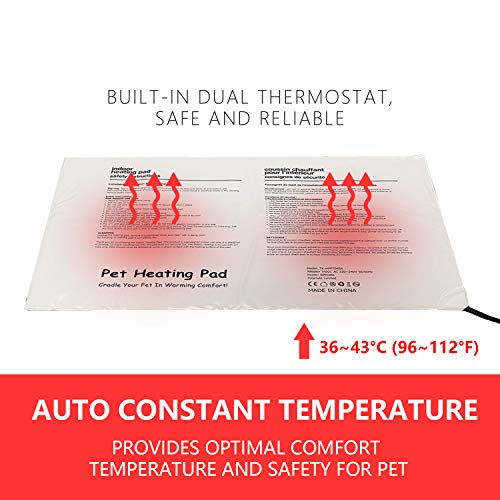Pet Heating Pad for Cat Dog,Soft Electric Blanket Auto Temperature Control Waterproof Indoor,House Heater Animal Bed Warmer Heated Floor Mat,Whelping Supply for Pregnant New Born Pet