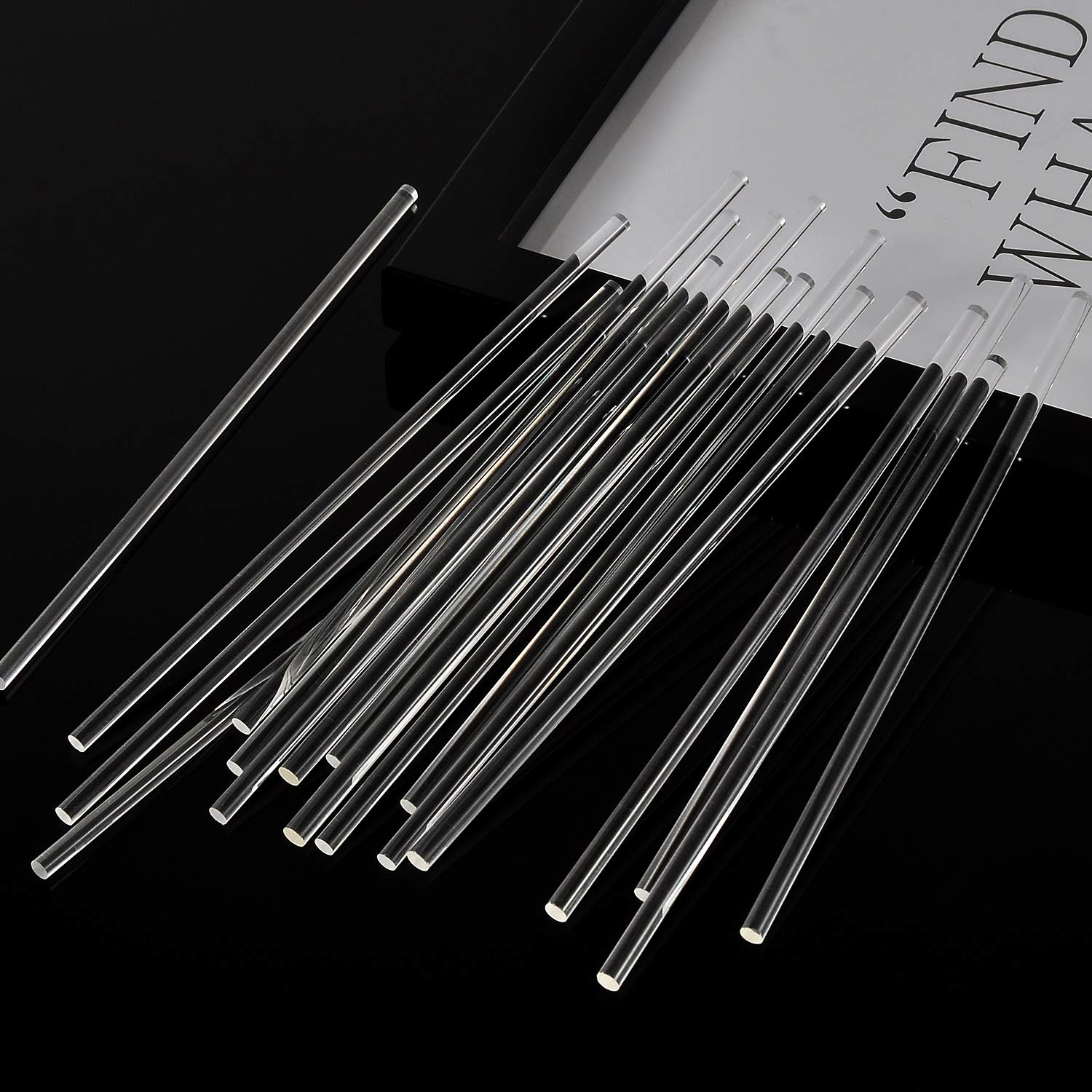 Aenoyo 6 Inch Acrylic Lollipop Sticks Clear Acrylic Rods for Cake Pops Candy (100 Pieces)