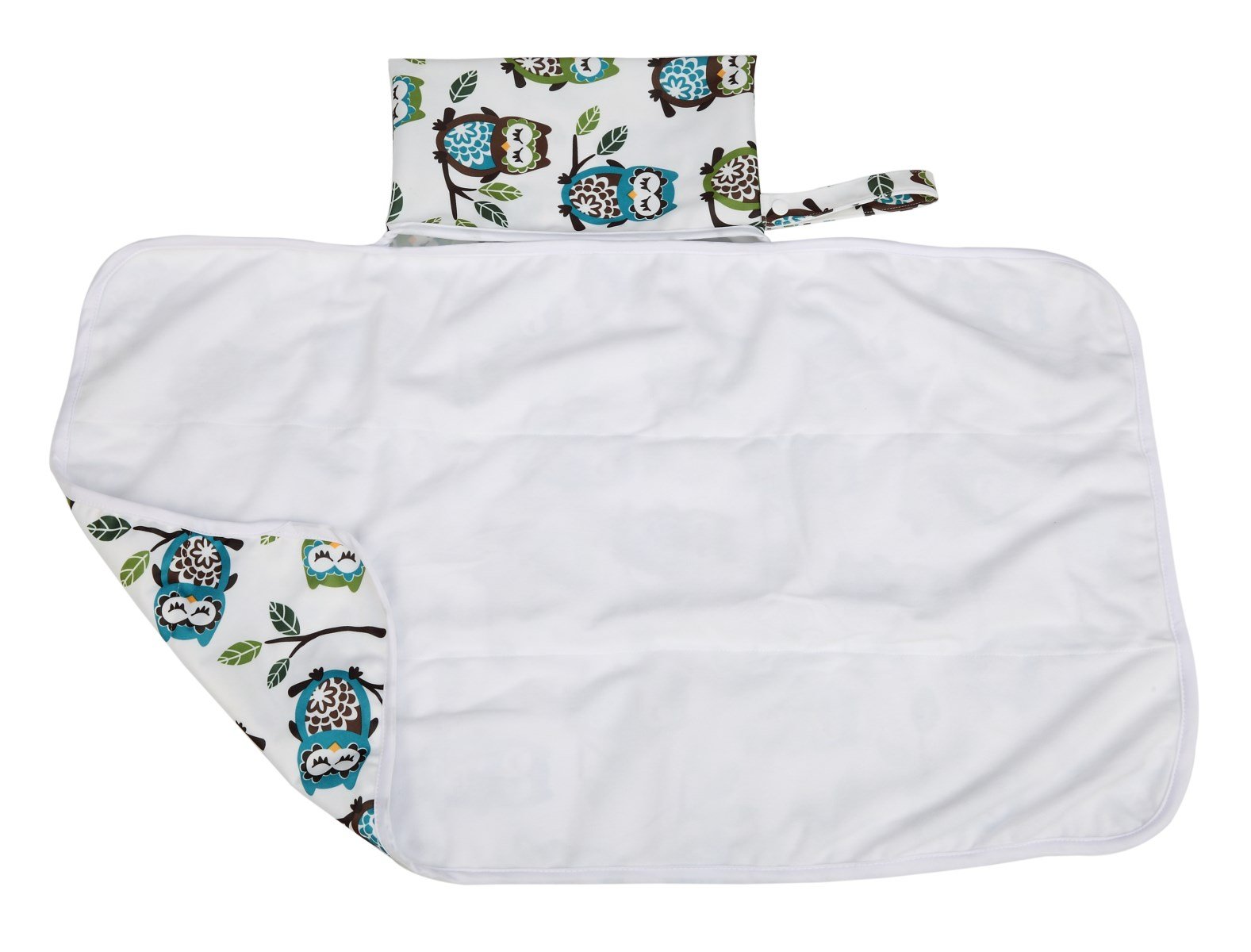 Sigzagor Baby Diaper Changing Mat Portable Foldable Washable Compact Travel Nappy Waterproof Play Mat 30inx18.5in,77cmx47cm (Owl)