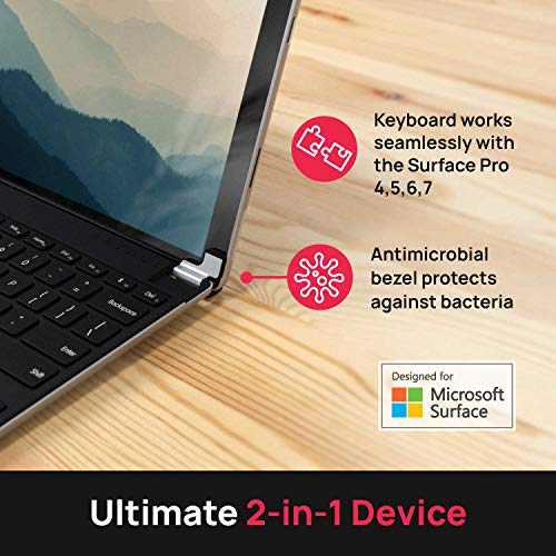 Brydge Microsoft Surface 12.3 Pro+ Bluetooth Keyboard with Trackpad (Silver)