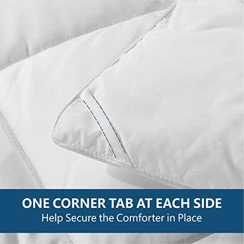 Cozynight Down Alternative Comforter-White Comforter Duvet Insert with Corner Tabs-Breathable Diamond Stitched Reversible Comforter Twin XL 68x90 inches