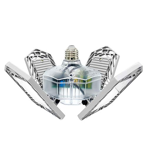 AIFOCUS Upgraded 150W Transparent Garage Light Four Leaf Led Garage Light Led Garage Ceiling Lights Garage Light Bulb for Garage Workshop,Warehouse, Barn,Basement.
