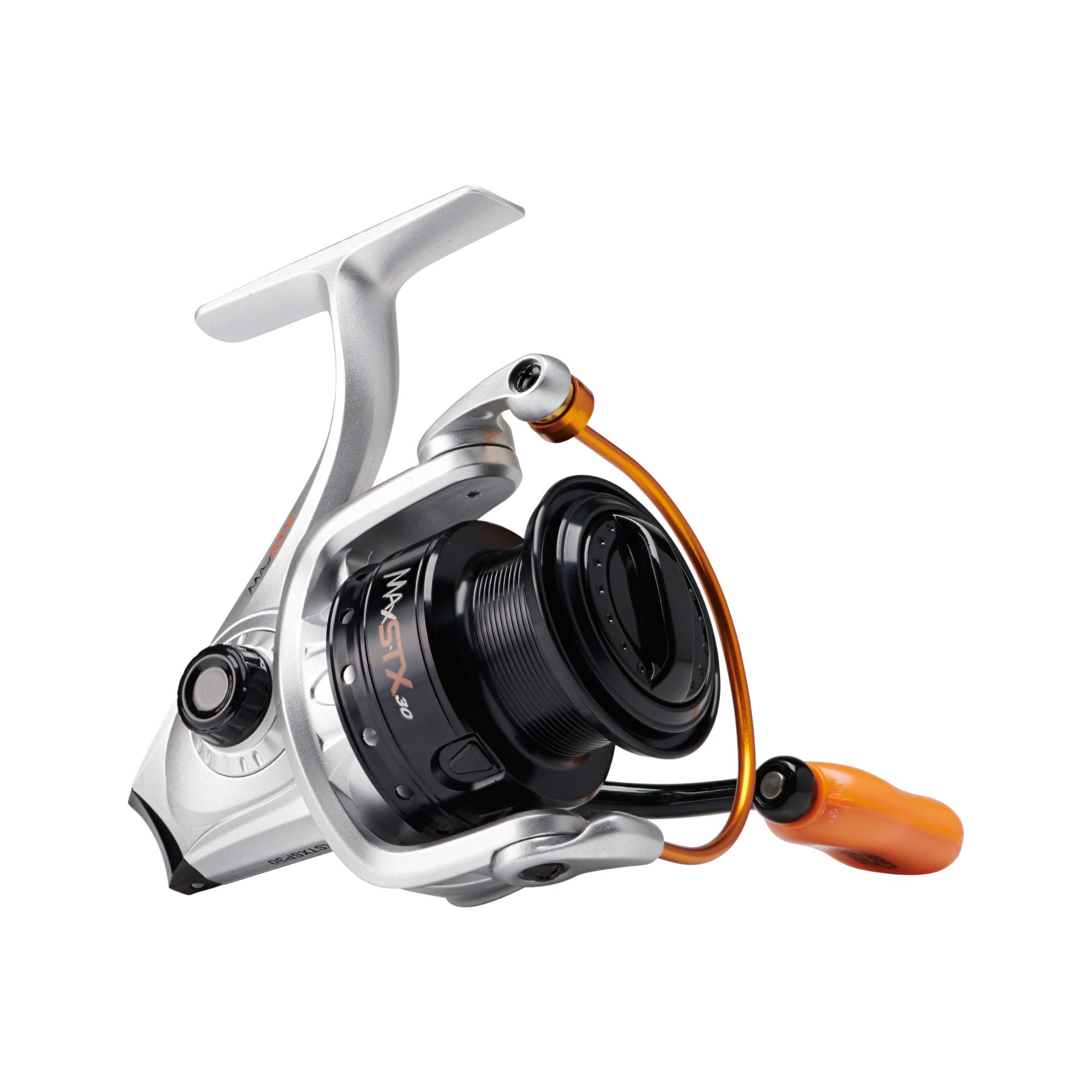Abu Garcia Max STX SP20 Spinning Reel, Size 5 (1523236), 5 Ball Bearings + 1 Roller Bearing, Felt Front Drag, Max of 6.4lb | 2.9kg, Orange