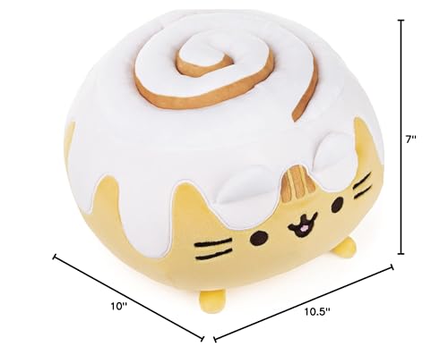 GUND Pusheen Catfé Cinnamon Roll Pusheen Plush Squisheen Cat Stuffed Animal, 12”