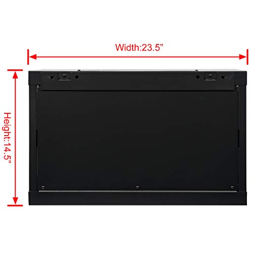 AEONS 6U Professional Wall Mount Network Server Cabinet Enclosure 19-Inch Server Network Rack with Vented Door Black (Fully Assembled)