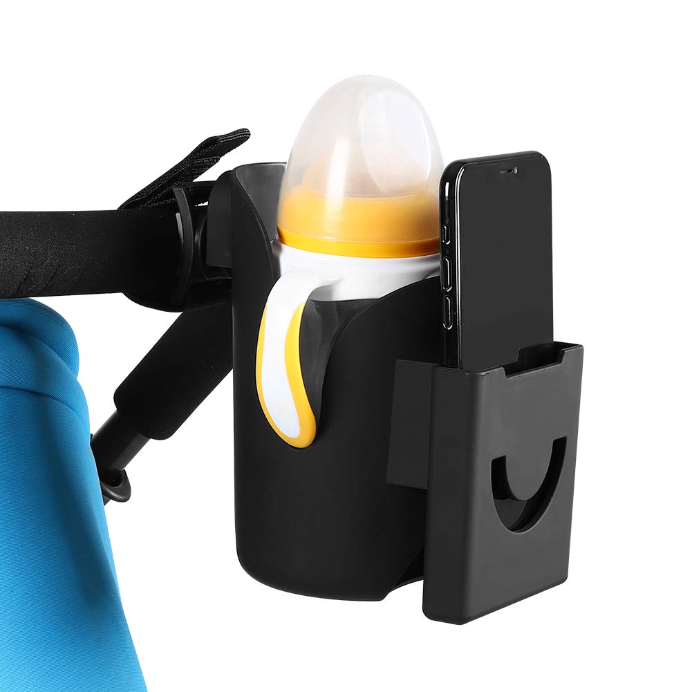 Accmor Stroller Cup Holder with Phone Holder, Bike Cup Holder, 2-in-1 Bottle Holder for Stroller, Bicycle, Wheelchair, Walker