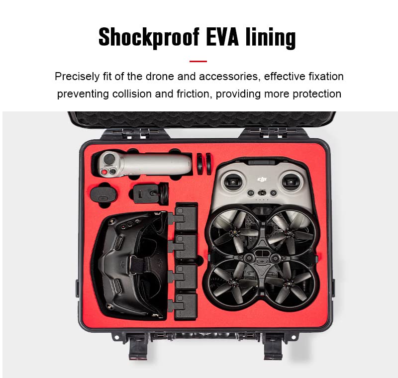 FVW DJI Avata Carrying Case, Portable Waterproof Travel Bag Hard Case for DJI Avata Drone and Remote Controller (Drone and Accessories are NOT Included)