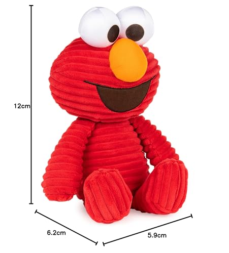 GUND Sesame Street Official Cuddly Corduroy Elmo Muppet Plush, Premium Plush Toy for Ages 1 & Up, Red, 10.5”