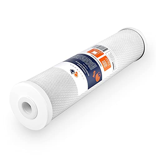 Aquaboon 5 Micron 20" x 4.5" CTO Carbon Block & Sediment Replacement Filter Cartridges Set | 1 set, 2 packs FC25BX4, 32-450-20-GREEN, EP20-BB, 2C-20BB, 155358-43, DGD-5005-20, 33003117-1