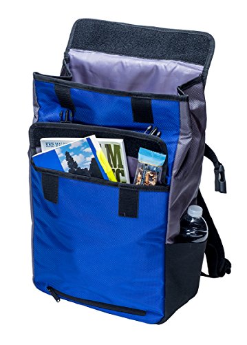 Case-It Laptop Backpack 2.0 with Hide-Away Binder Holder, Fits 13 Inch and Some 15 Inch Laptops, Purple (BKP-202-PUR)