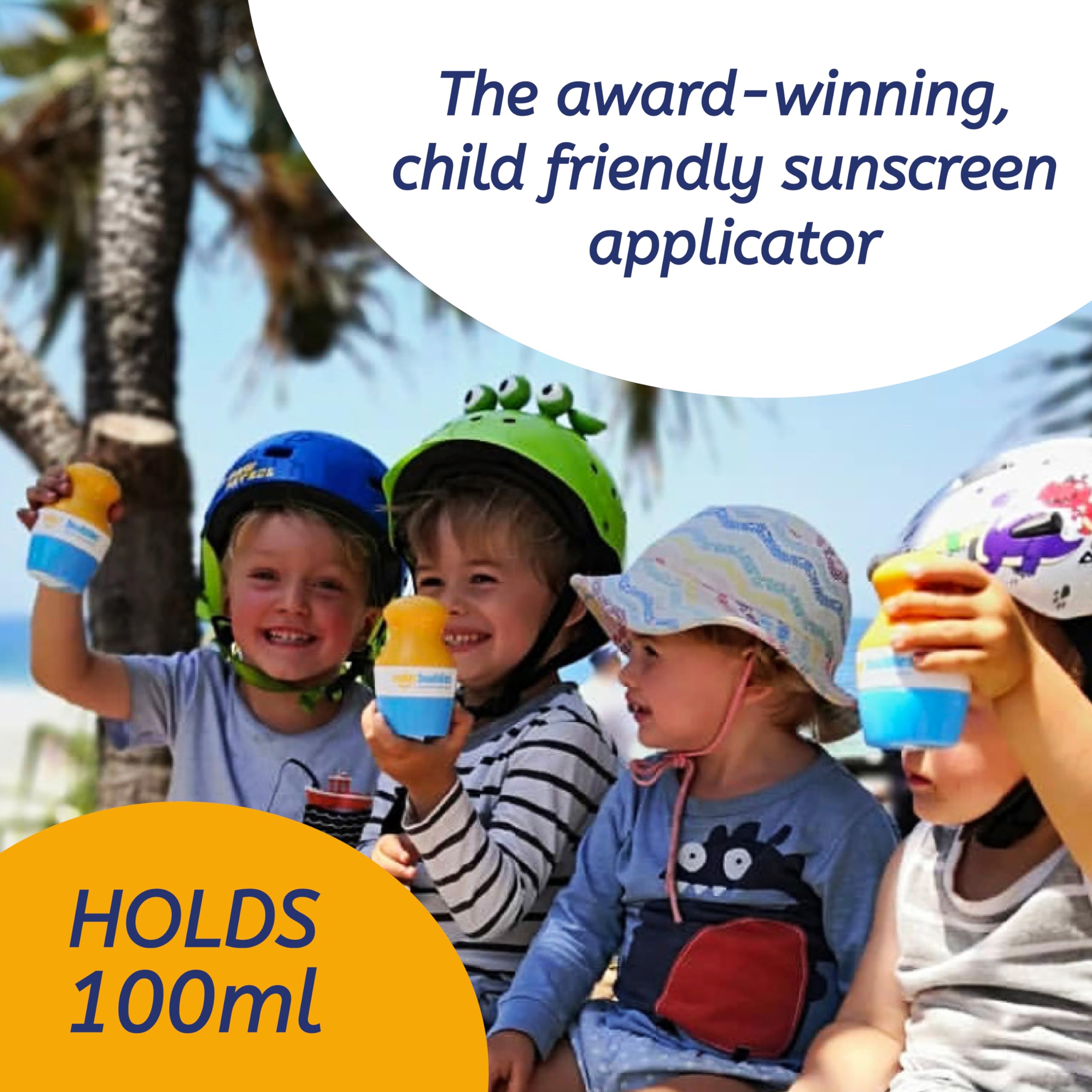 Solar Buddies Replacement Duo Heads - Compatible with The Child Friendly Refillable Solar Buddies Sunscreen Applicator - Holds Up to 3.4fl oz, Suits All Skin Types (Duo Heads ONLY, Caps Not Included)