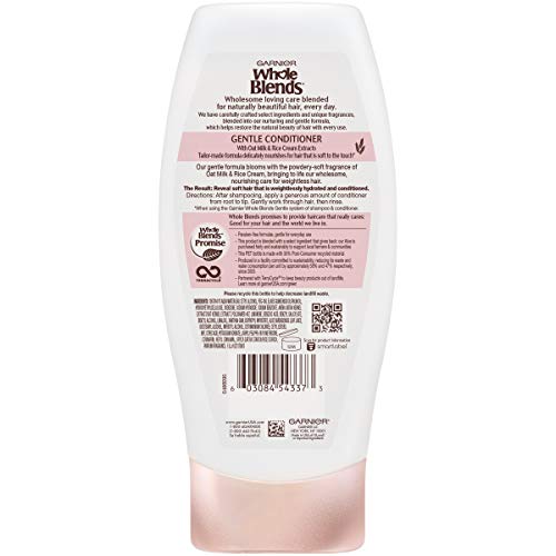 Garnier Whole Blends Gentle Conditioner Oat Delicacy, For Sensitive Scalp, 22 fl. oz.