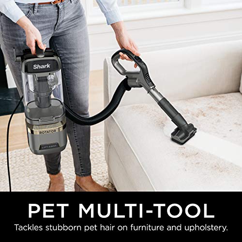 Shark LA502 Rotator Vacuum Vacuum with Self Brushroll Powerful Pet Hair Pickup and HEPA Filter, Lift-Away Upright w/Duo Clean, Silver