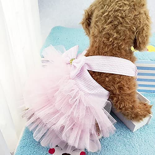 Clopon Dog Accessories Doggie Clothes for Small Girl Dogs Cute Dresses for Tiny Princess Dress M