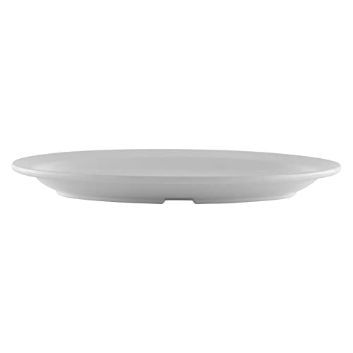 G.E.T. OP-610-W Melamine Oval Serving Platter, 10" x 6.75", White (Set of 12)