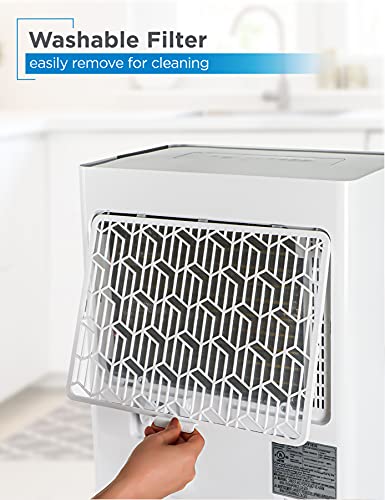 BLACK+DECKER 4500 Sq. Ft. Dehumidifier with Built-In Drain Pump for Continuous Drainage, for Large Spaces and Basements, Energy Star, Digital, BD50PMWSA, White
