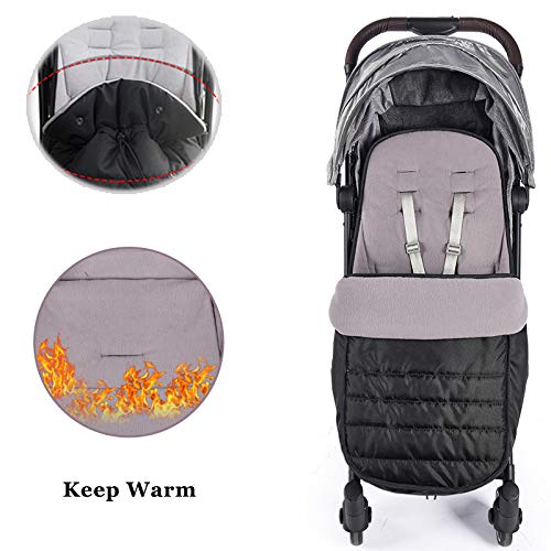 AIKSSOO Universal Baby Stroller Bunting Bag Footmuff Sleeping Bag Warm Thicken Winter Outdoor Waterproof Windproof Cold-Proof Detachable
