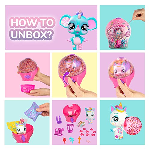 Bubiloons - 8+ Accessories, Surprise character that blow bubbles, For girls and kids 5 and up