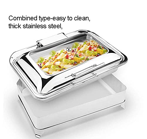 Food Warmers for Parties Buffets Electric, Stainless Steel Buffet Server and Warming Tray, 9L, Chafing Dish Buffet Set - Adjustable Temperature + Hot Plate Electricgn 1/3