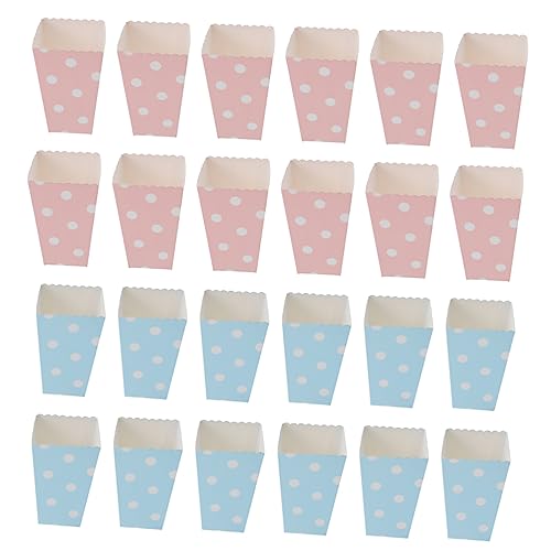 Gadpiparty 24pcs Popcorn Boxes Popcorn Box Popcorn Cups Paper Candy Container Basket Sandwich Container Snacks Container Nacho Containers Paper Storage Containers Party Snack Buckets Carton