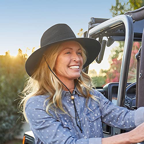 Coolibar UPF 50+ Women's Tempe Sun Hat - Sun Protective (One Size- Brown/Natural)