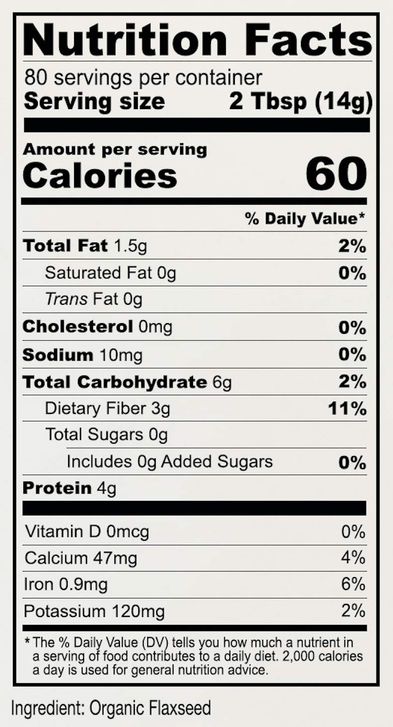 Anthony's Organic Flaxseed Meal, 2.5 lb, Gluten Free, Ground Ultra Fine Powder, Cold Milled, Keto Friendly