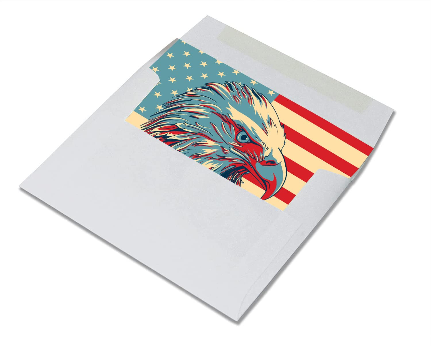 Small World Greetings Bald Eagle Thank You Cards 12 Count - Patriotic Thanks - Veteran's Day - Eagle Scouts - Military - Boy Scouts - Blank Inside with Envelopes - 5.5" x 4.25" (A2 Size)