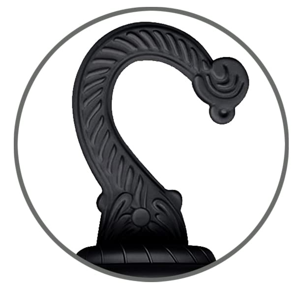 diplambr Swag Driller Hooks Heavy Duty Swag Hook Ceiling Hook Wall Hook Indoor Outdoor for Hanging Plants Chandelier etc. (2, Black)
